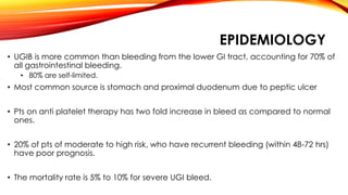 UGI for MBBS 3 guide to history, examination and acute management | PPT