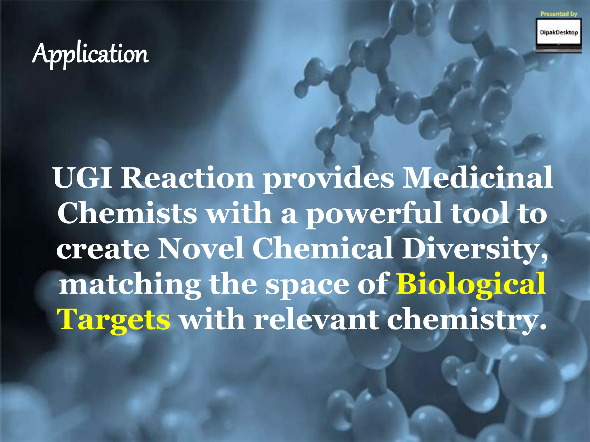 Ugi reaction multicomponent reactions for drug discovery! | PPTX