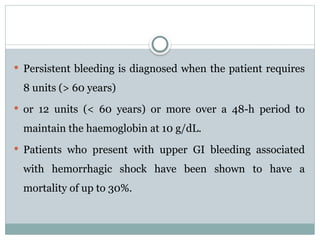 UPPER GI BLEEDING BASICS FOR UNDERGRADUATES | PPT