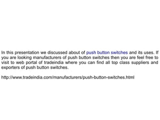 Details of Push Button Switches | ODP