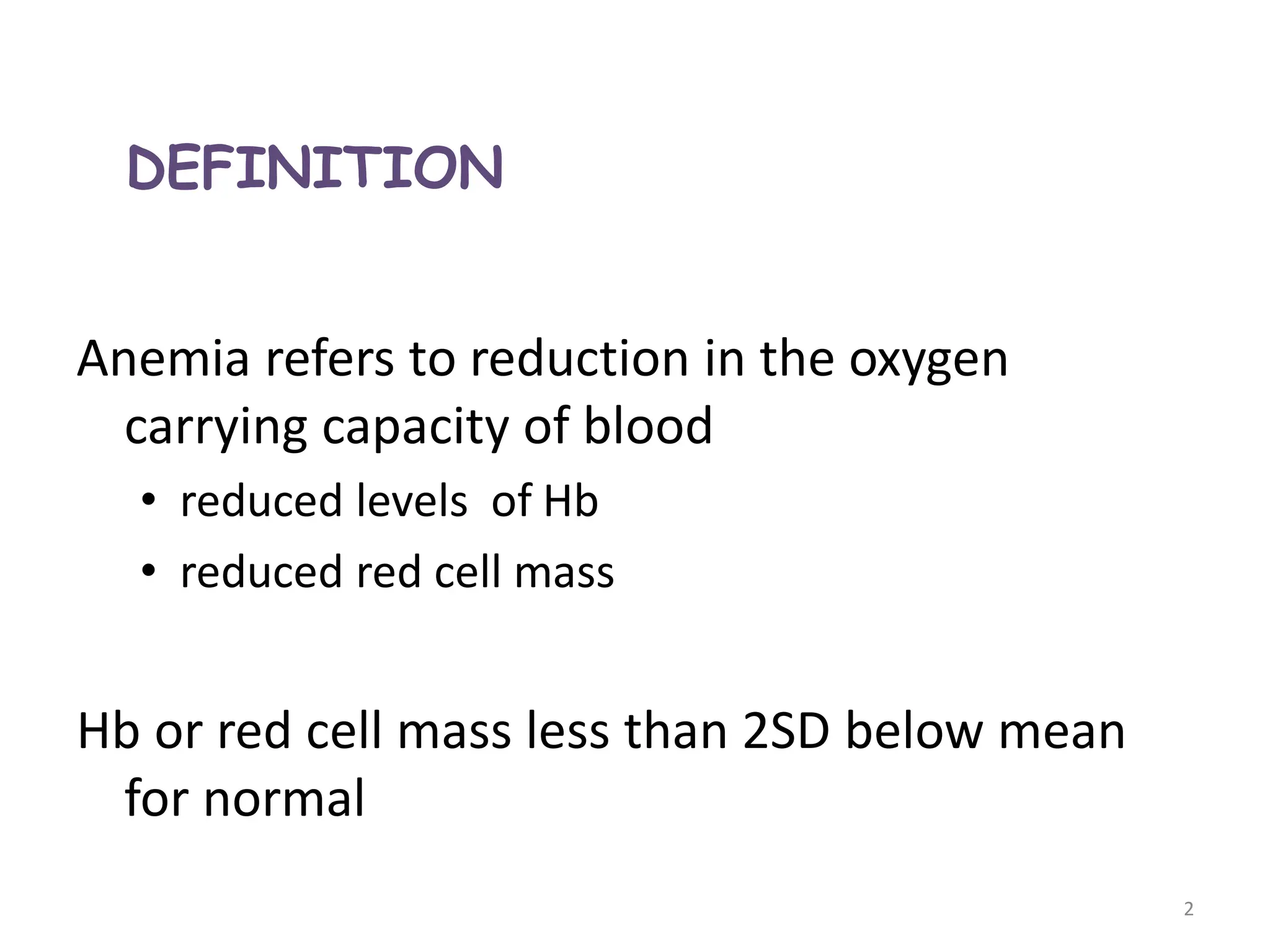 Approach to Anemia in Children - UG MBBS | PDF