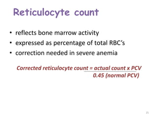 Approach to Anemia in Children - UG MBBS | PPT
