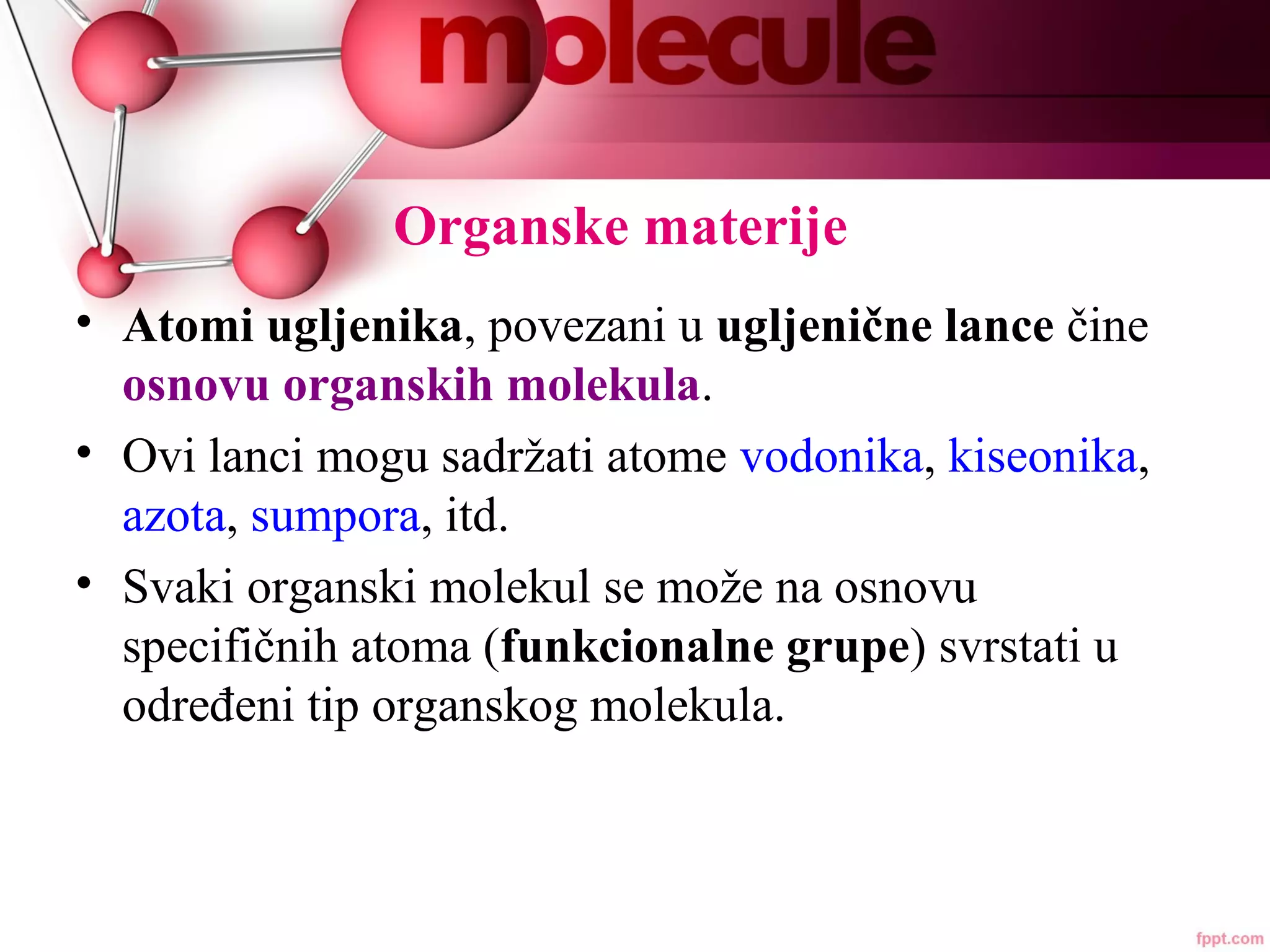 Hemijska organizacija ćelije-ugljeni hidrati i lipidi | PPT