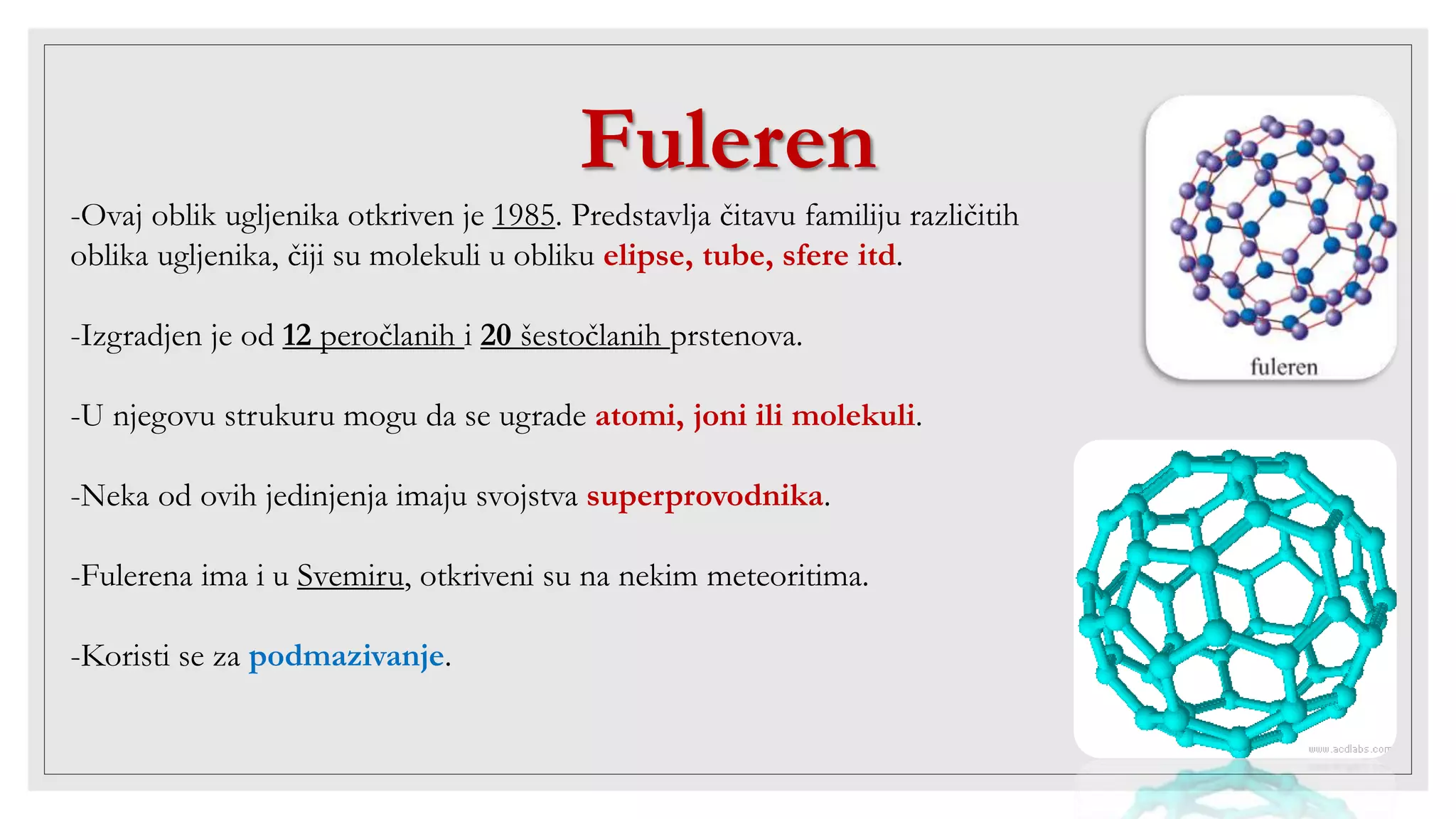 Ugljenik- Prezentacija iz hemije | PPTX