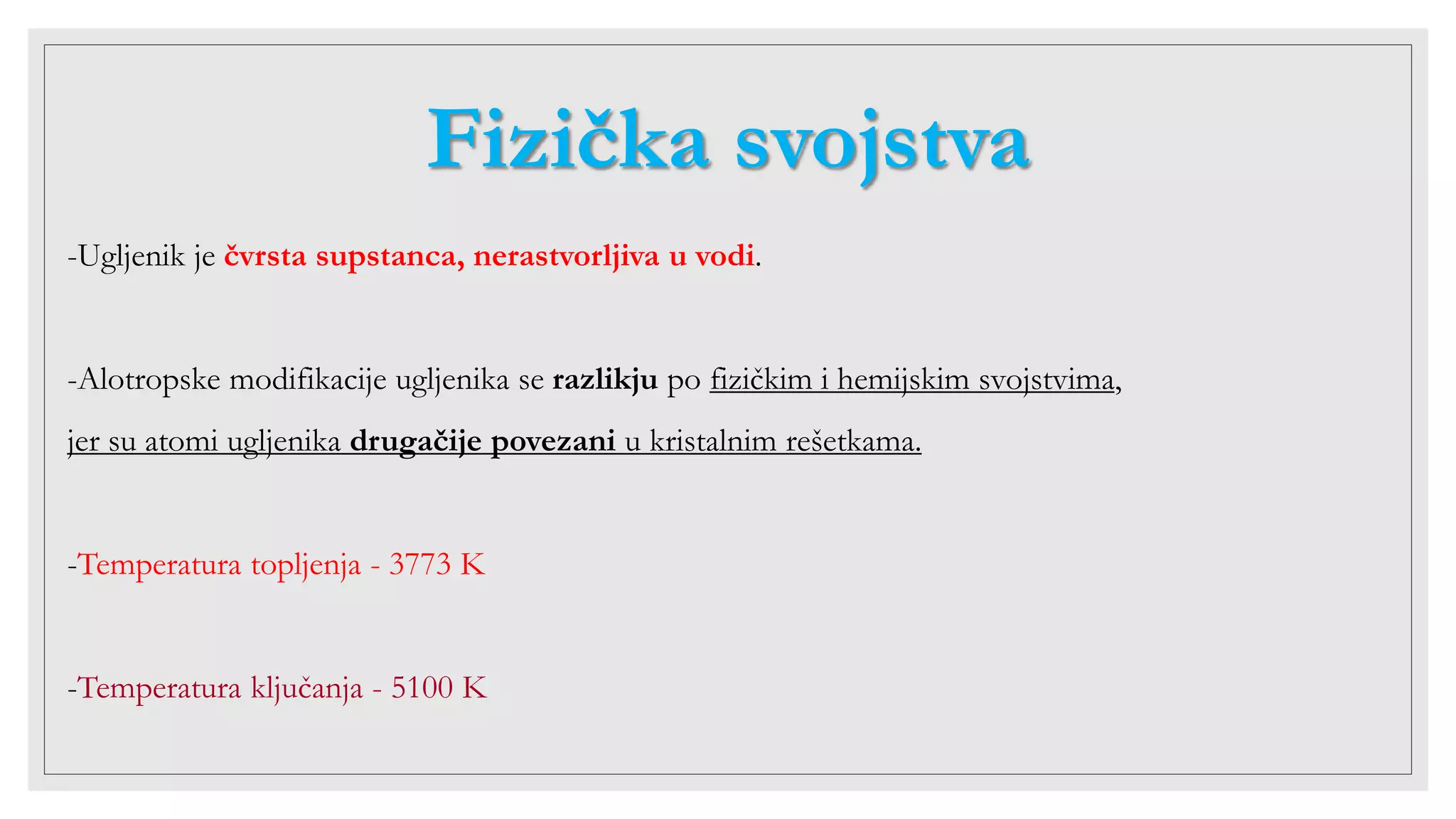 Ugljenik- Prezentacija iz hemije | PPTX
