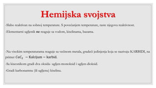 Ugljenik- Prezentacija iz hemije | PPTX