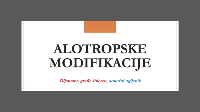 Ugljenik- Prezentacija iz hemije | PPTX | Chemistry | Science