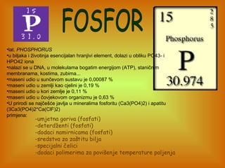 Ugljik i fosfor | PPT