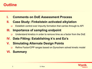 Using Dynochem to determine a suitable sampling endpoint in a DoE ...