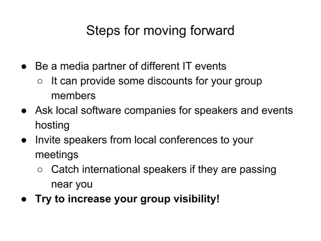 Increasing the Maturity of our Java User Groups | PPT