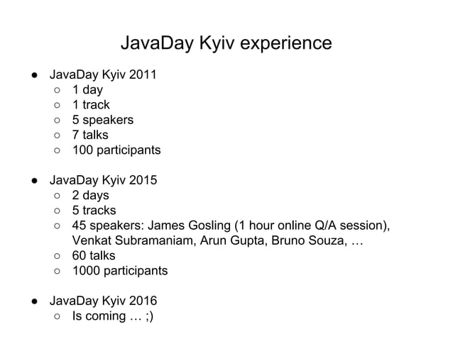 Increasing the Maturity of our Java User Groups | PPT