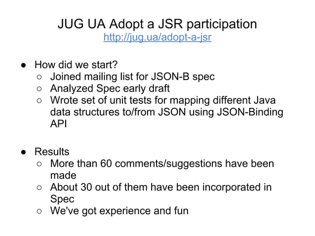 Increasing the Maturity of our Java User Groups | PPT