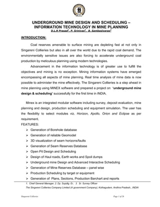 Ug mine planning | PDF