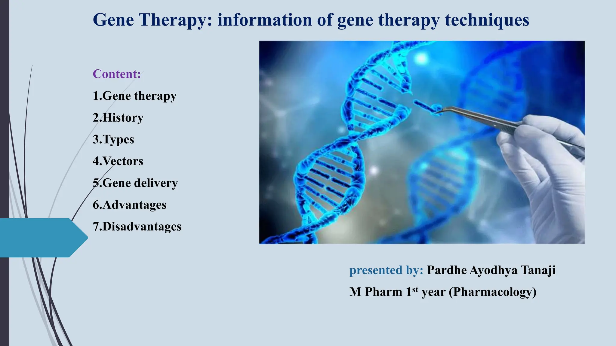 Gene Therapy : information of gene therapy techniques | PPTX