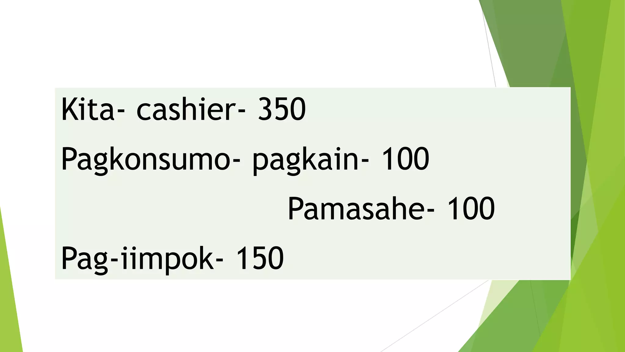 UGNAYAN NG KITA KONSUMO AT PAG IIMPOK.pptx