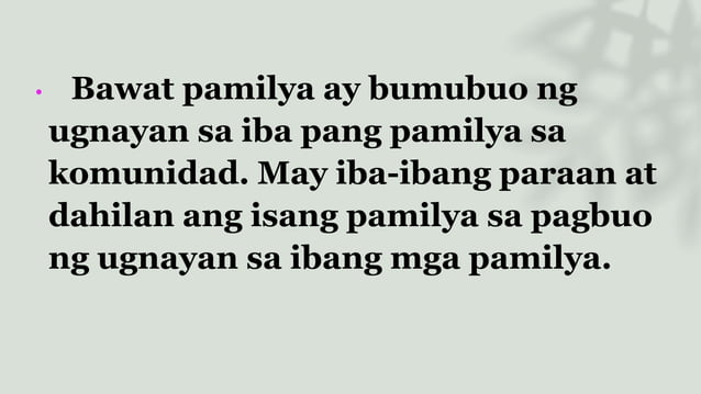 Ugnayan ng Pamilya | PPTX