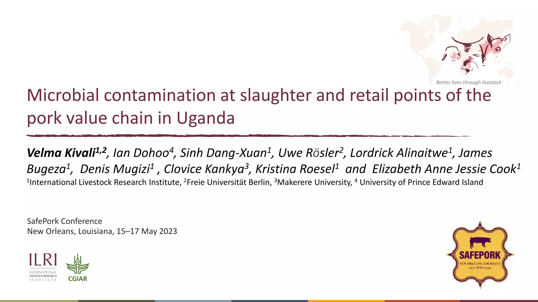 Microbial contamination at slaughter and retail points of the pork ...