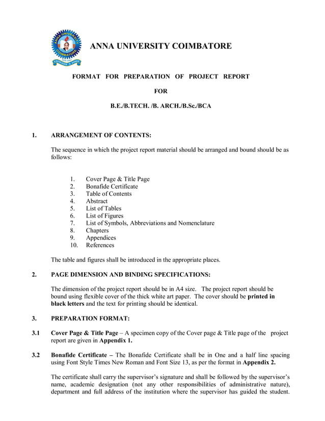 Ug project formate | PDF