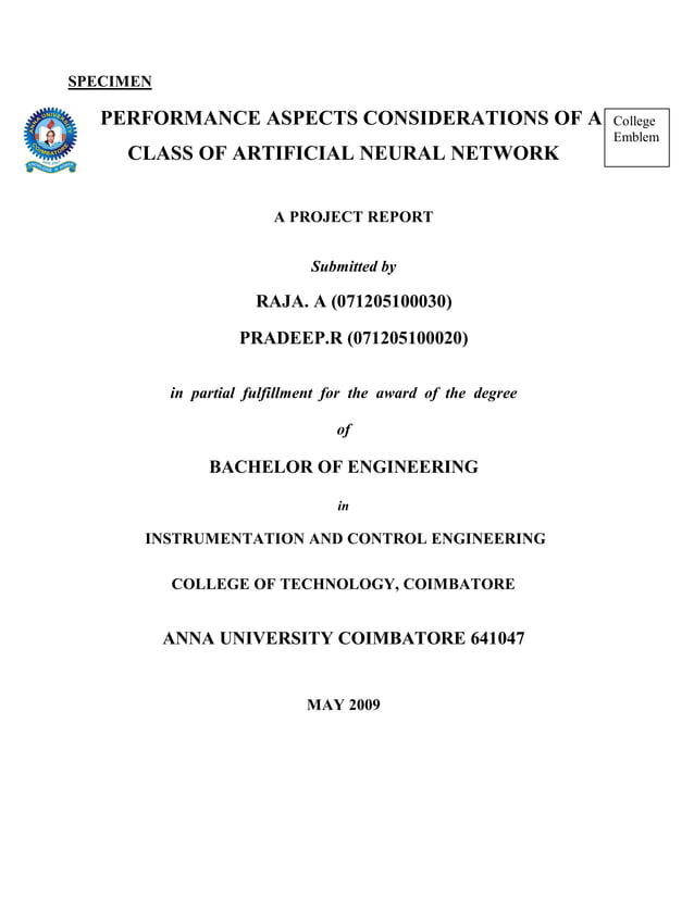 Ug project formate | PDF