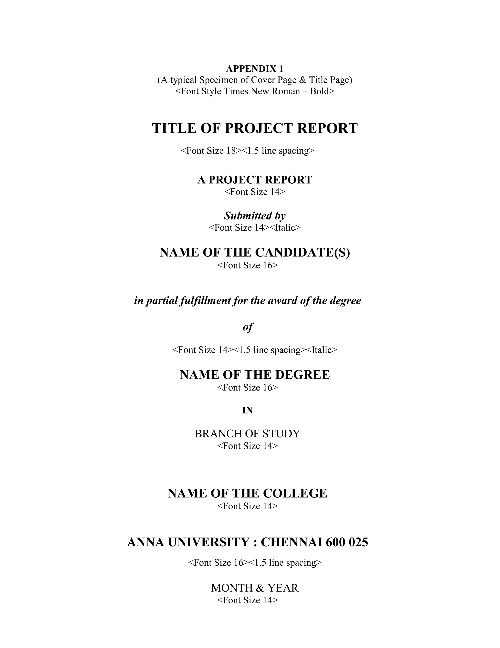 Anna University UG Project Report Format | PDF