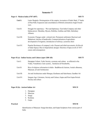 Ug semester syllabus history | PDF