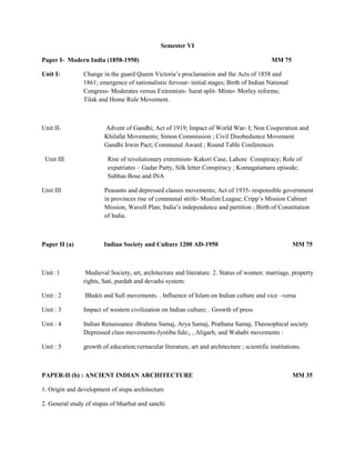 Ug semester syllabus history | PDF