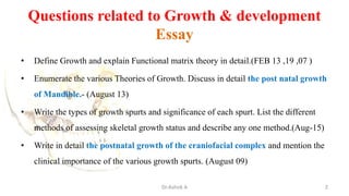 Postnatal growth of maxilla & mandible | PPTX