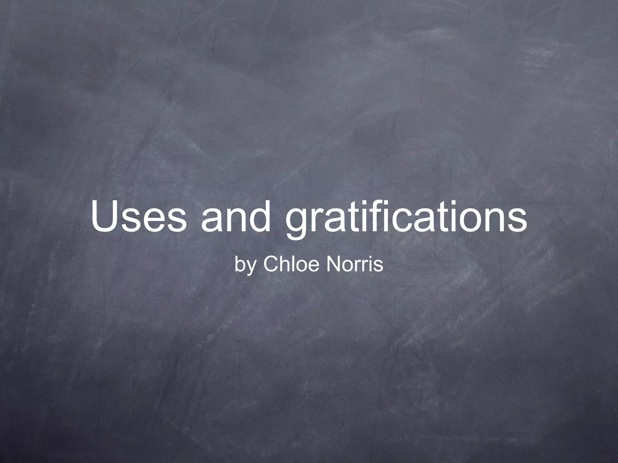 Uses and gratifications theory | PPT