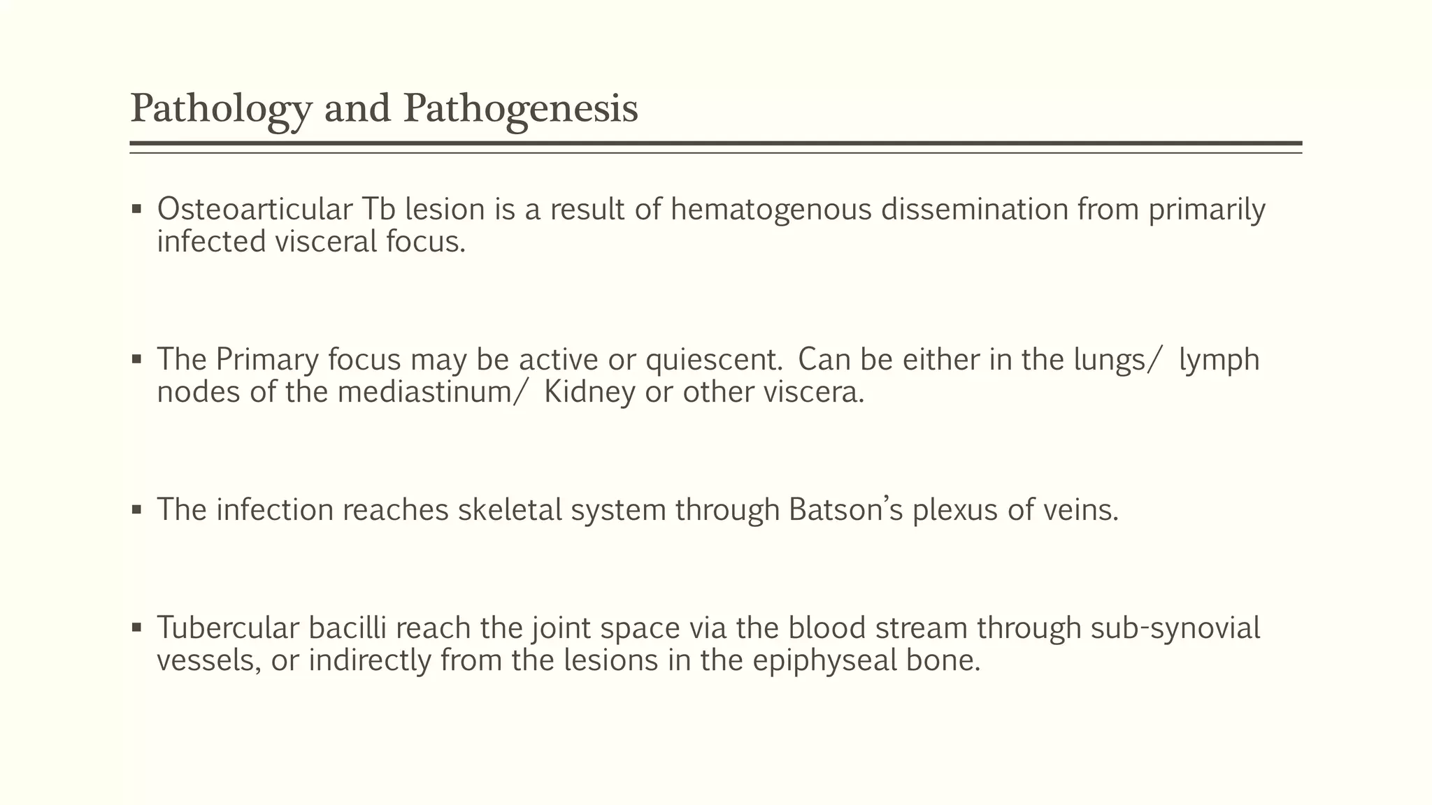 tuberculosis of the skeletal system | PPTX