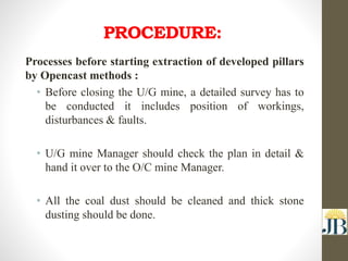 conversion of UG to OC mine | PPTX | Geology | Science