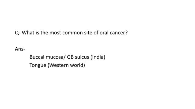 UG Tutorial - Ca oral cavity.pptx | Dental Health | Diseases and Conditions