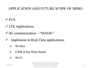UGV Presentation based on MIMO Antenna System | PPT