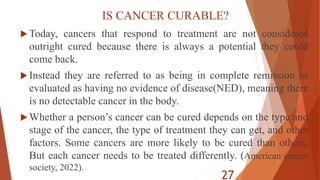 Cancer: a disease of medical significance | PPTX