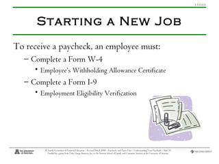 Understanding Your Paycheck | PPT