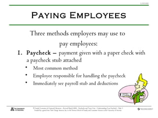 Understanding Your Paycheck | PPT