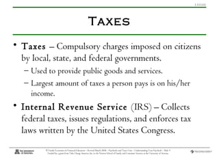 Understanding Your Paycheck | PPT
