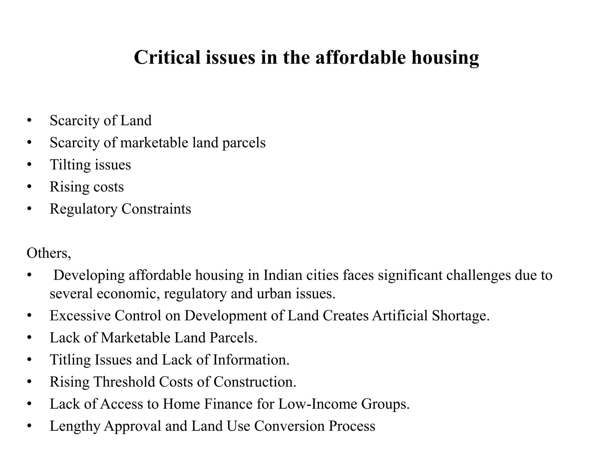 Affordable Housing in India | PPTX