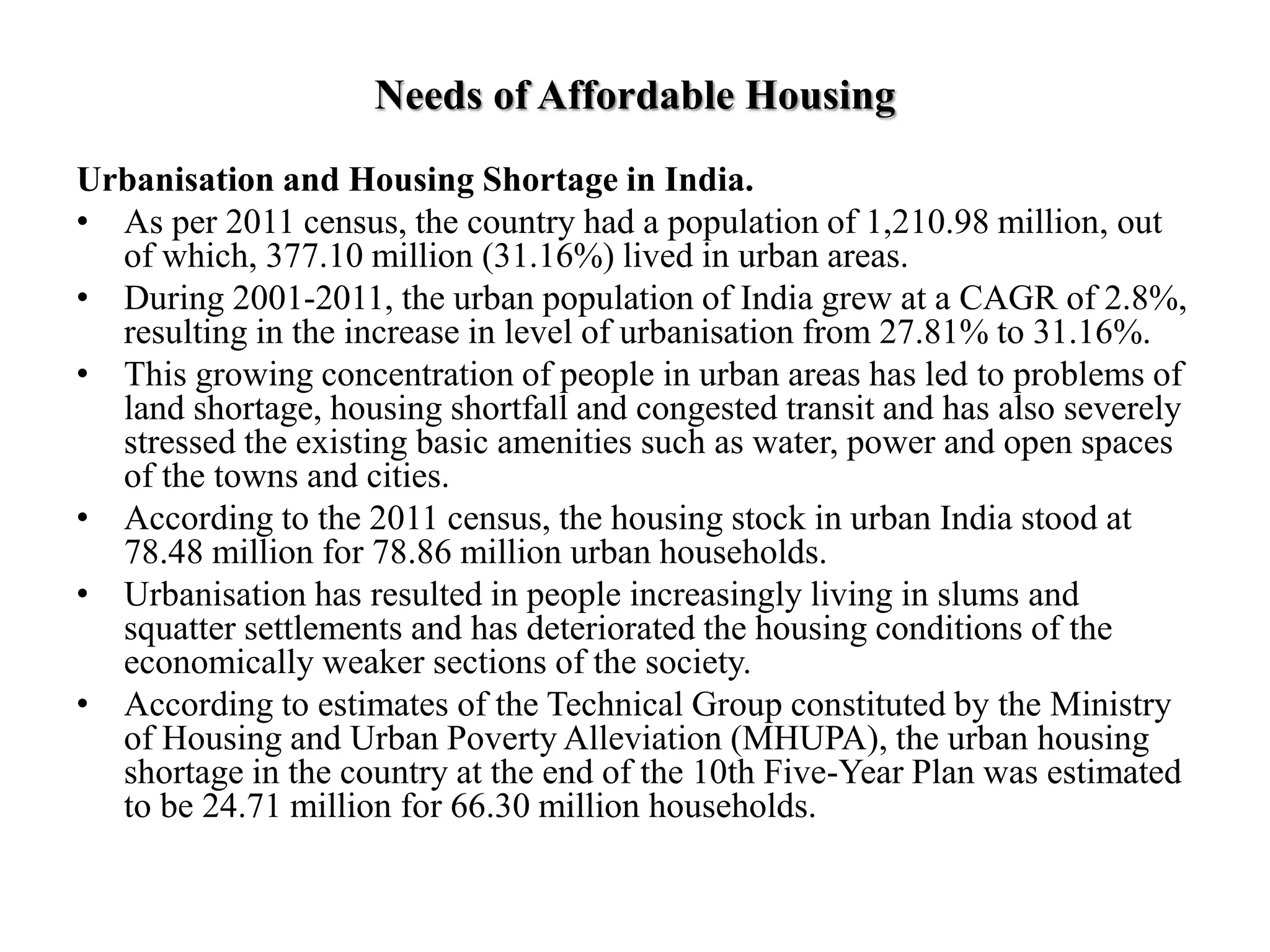 Affordable Housing in India | PPTX