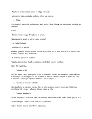 Uhakiki wa kazi za fasihi andishi | DOCX