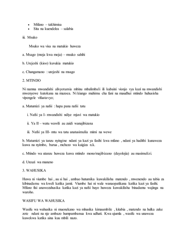 Uhakiki wa kazi za fasihi andishi | DOCX