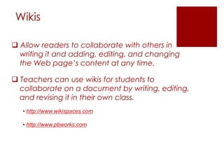 Twitter and Wiki Lecture | PPT