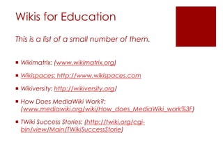Twitter and Wiki Lecture | PPT