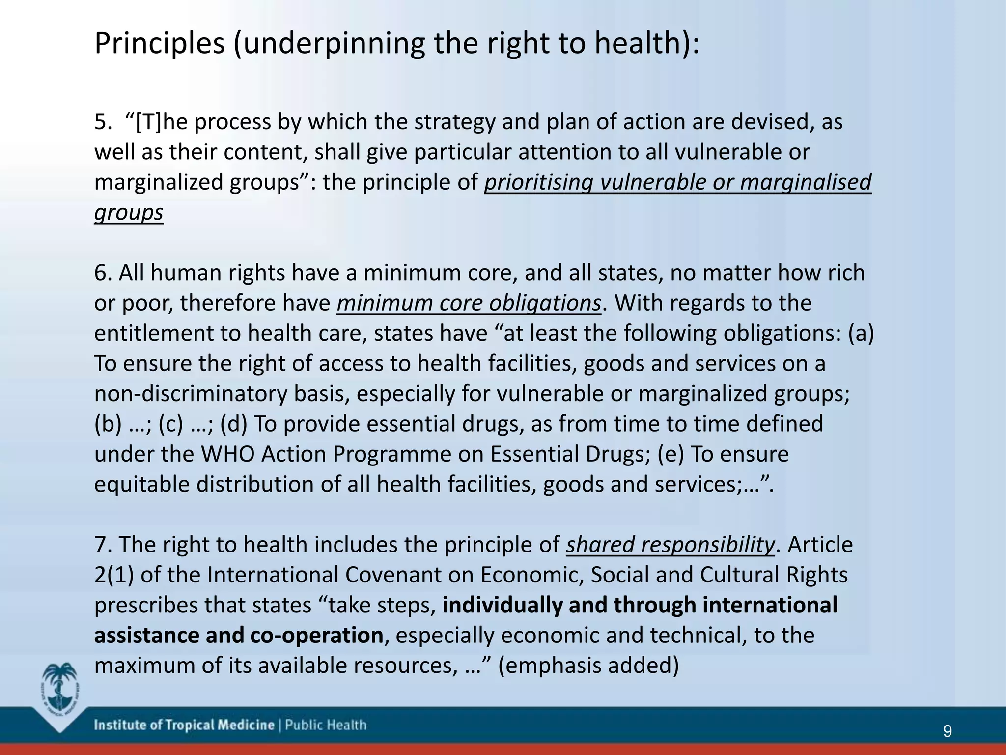 Universal Health Care (UHC) and the right to health | PPTX