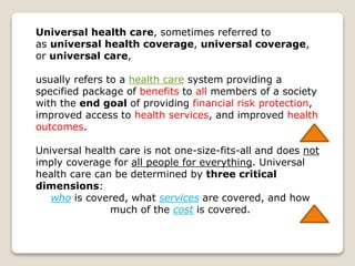 Universal health coverage | PPTX