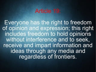 The Universal Declaration of Human Rights - Articles 11 to 20 | PPT