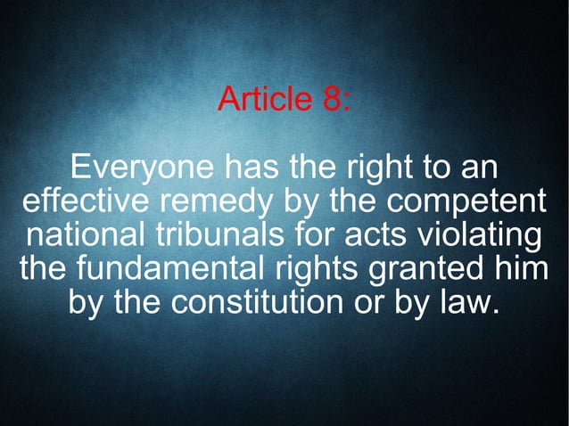The Universal Declaration of Human Rights - Articles 1 to 10 | PPT