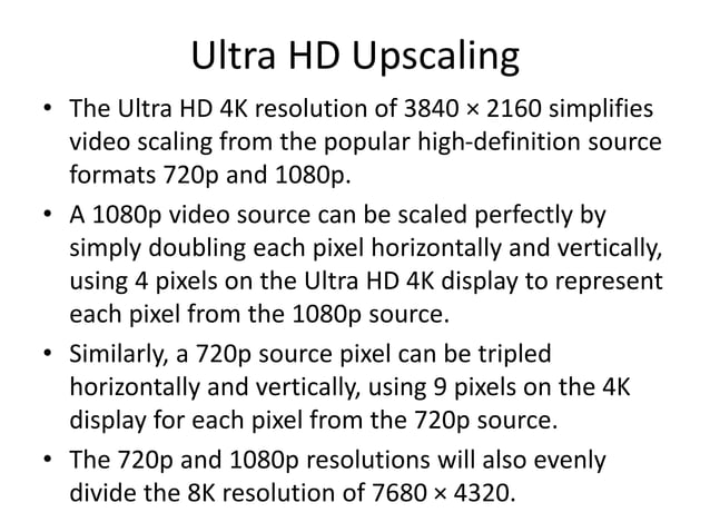 Ultra High Defination TV | PPTX | Home Entertainment Systems | Consumer ...