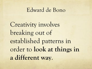 Lecture 1: What is Creativity | PDF
