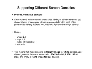 Designing Android apps for multiple screens | PPT
