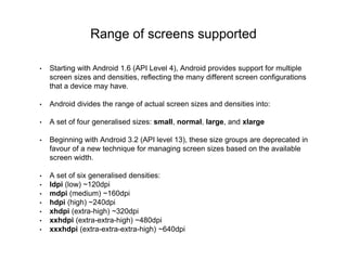 Designing Android apps for multiple screens | PPT
